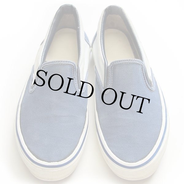 80s VANSバンズ ツートン 切り替え スリッポン 紺×アイスブルー 80s VANSバンズ ツートン 切り替え スリッポン 紺×アイスブルー
