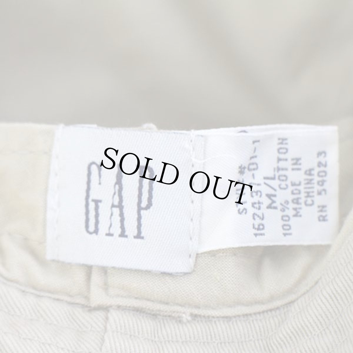 00s GAPギャップ コットンツイル バケットハット カーキ M/L - Sixpacjoe Web Shop